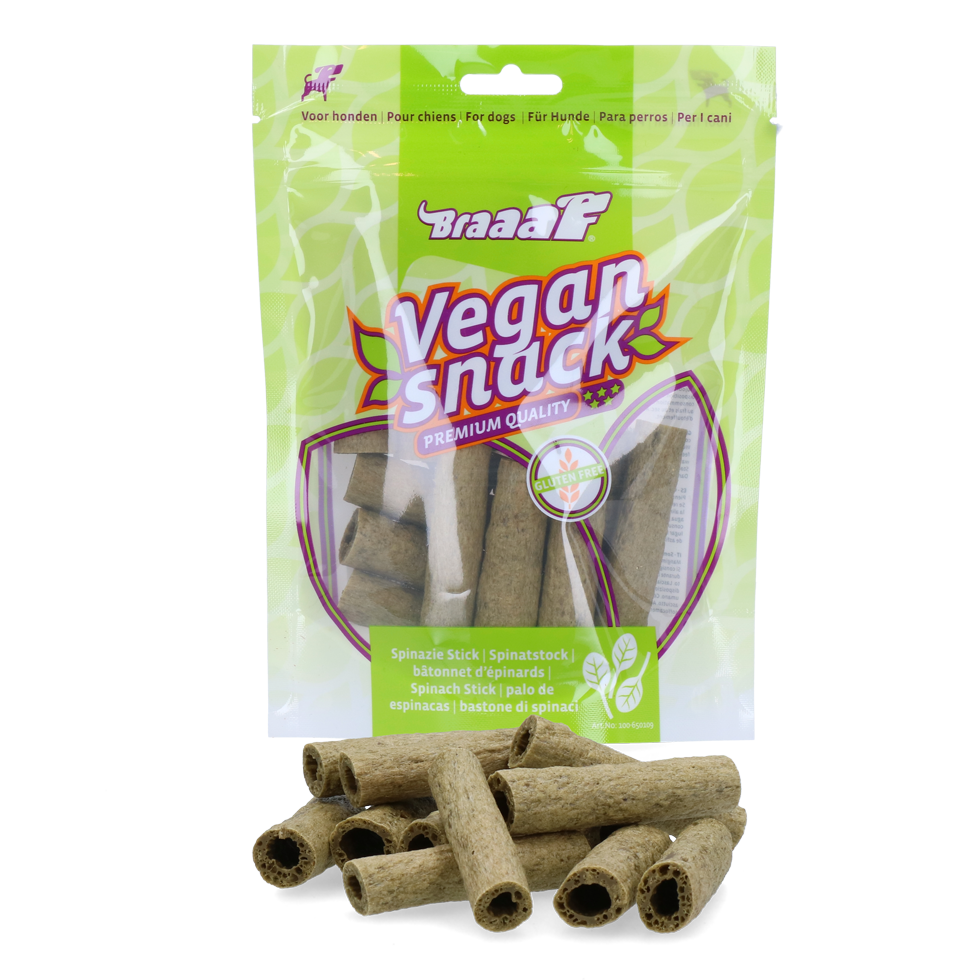 Braaaf VEGAN Spinach Stick 6 cm 80 g - Food4animals